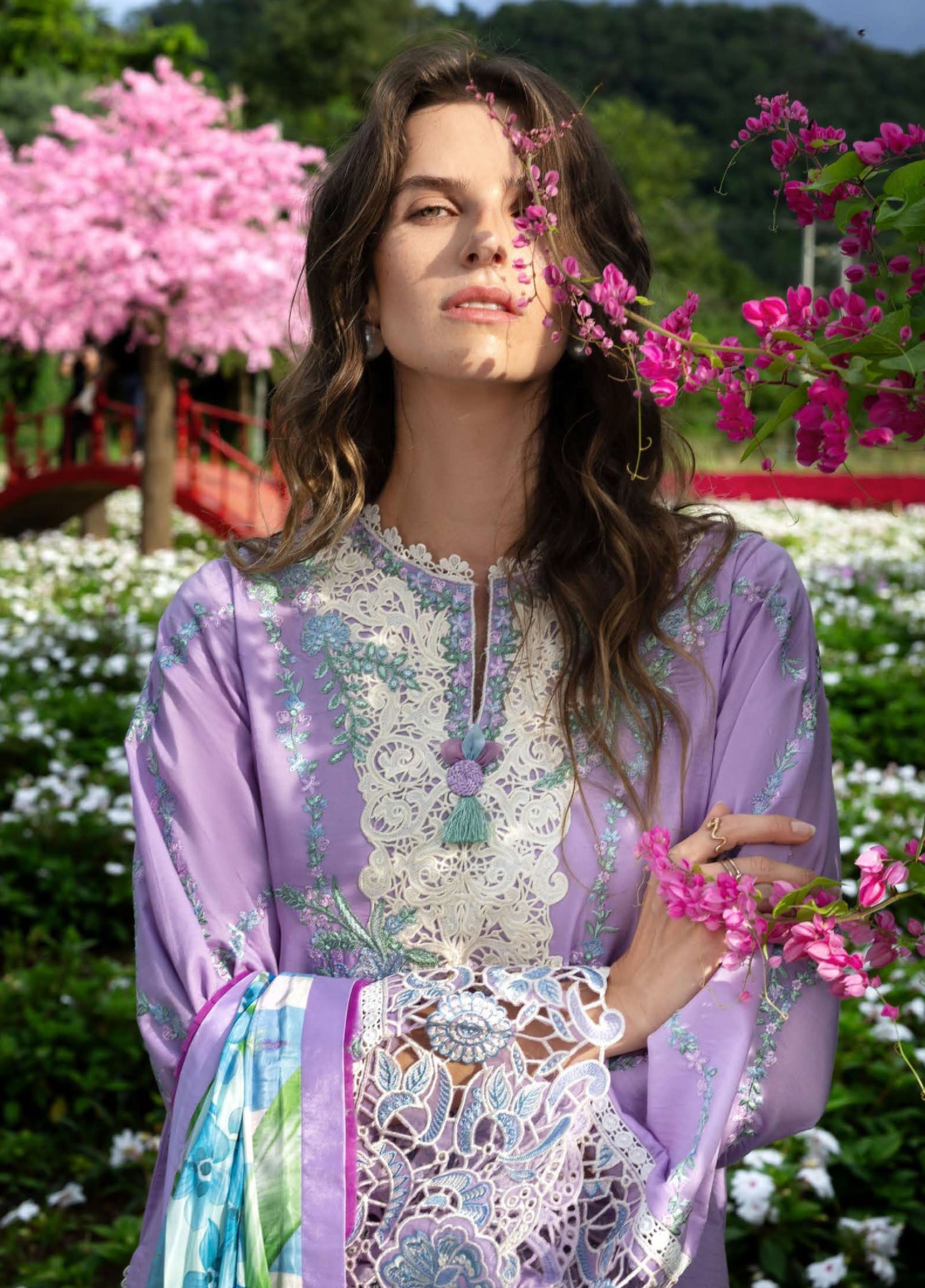 The Secret Garden by Mushq Hemline Unstitched Lawn 3 Piece Suit MU26US ...