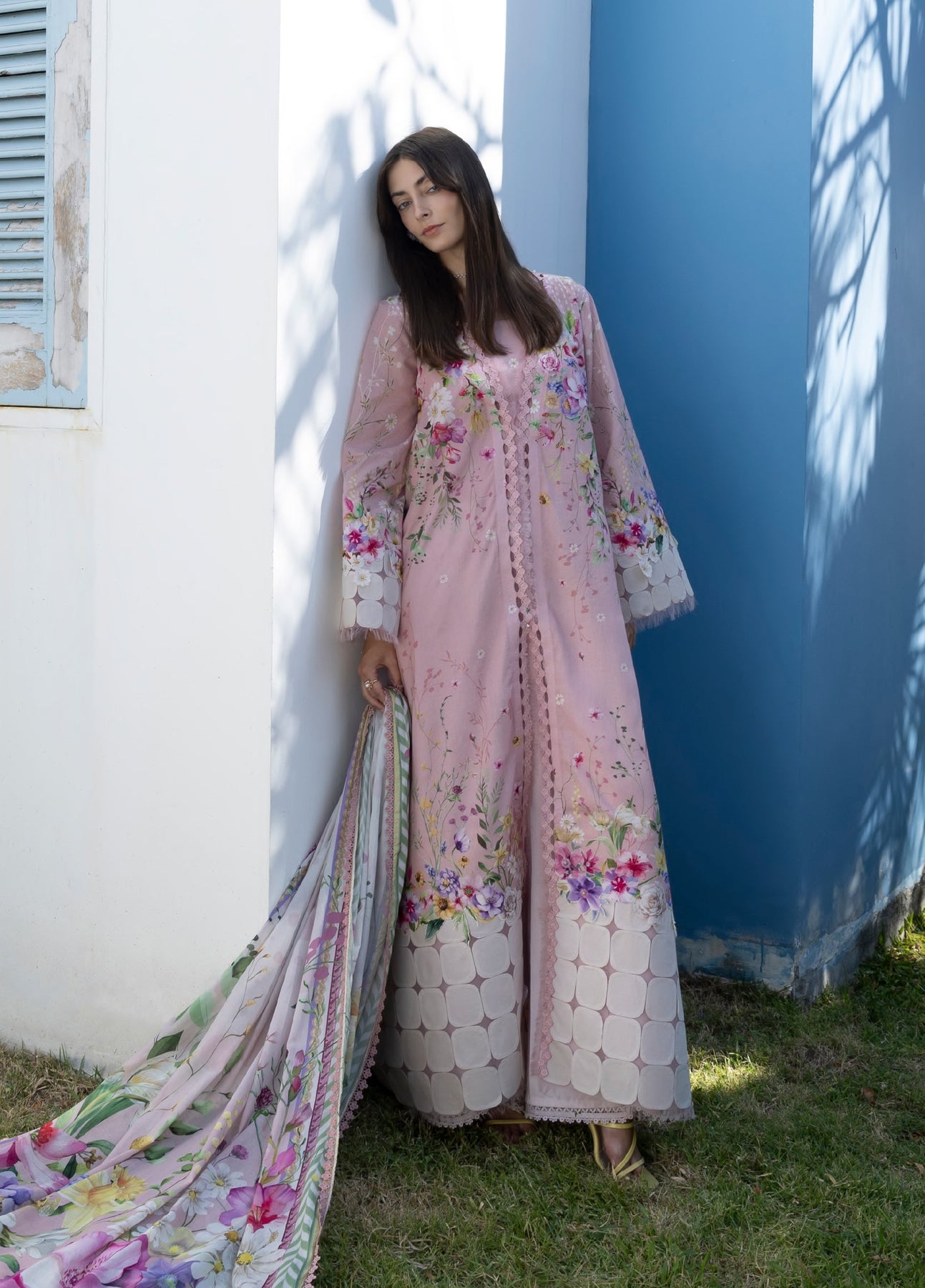 Santorini by Elaf Unstitched Lawn Printed 3 Piece Suit EL26US EPN-02 A ...